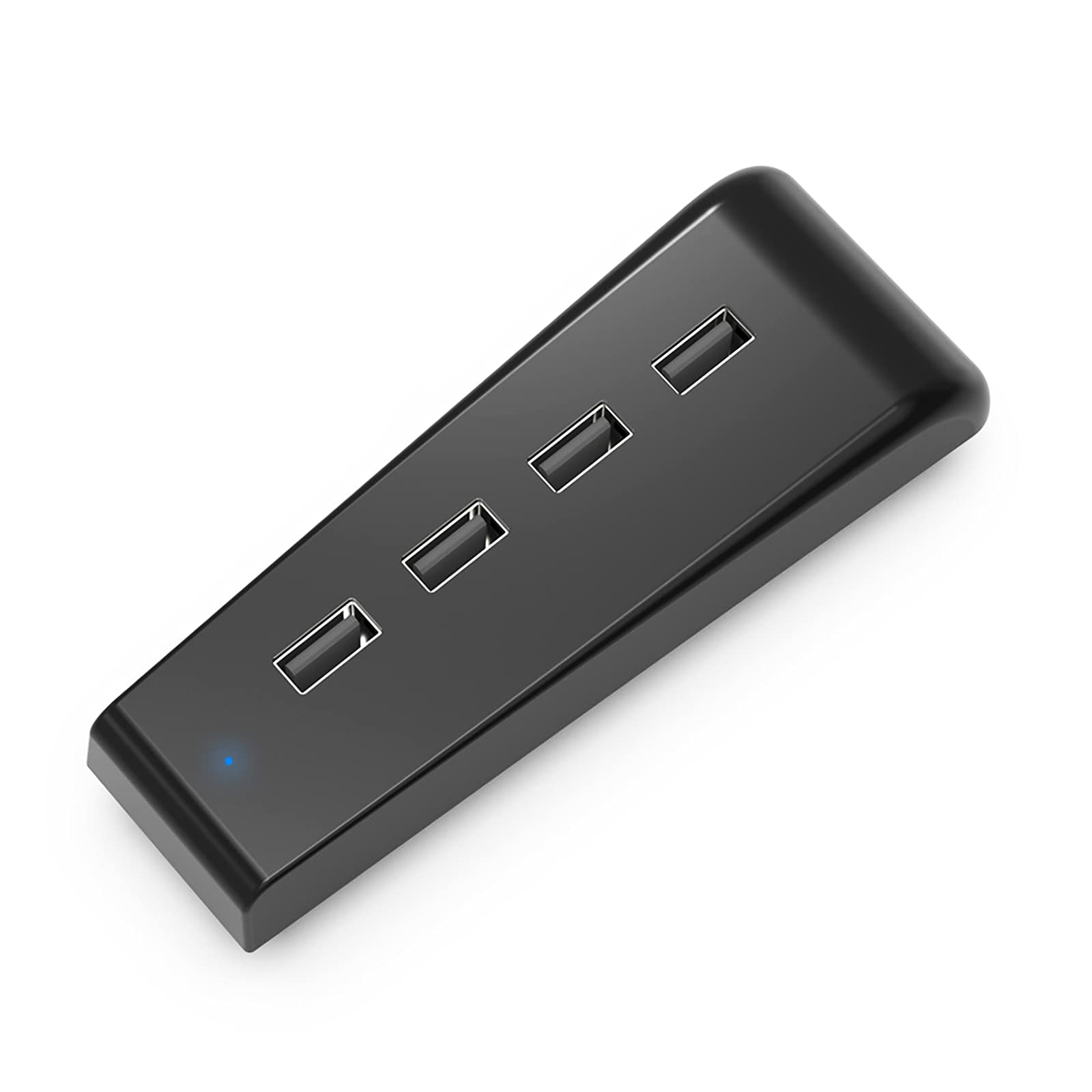 AKNES 4 Port Hub for PS5 Console, USB 3.0/2.0 High-Speed Expansion Hub Charger Controller Adapter Connector Compatible with Playstation 5 Gaming Console,Expands Game Console Ports, Black