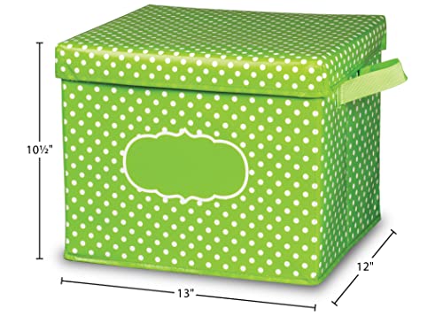 Teacher Created Resources Lime Polka Dots Storage Box (TCR20820)