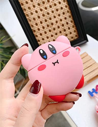 Cartoon Case Compatible with New Apple AirPods (3rd Generation) Case Cover Silicone Shockproof Slim Ultra Thin Cute Protective Case Anti-Fall Headphone Case for New Apple AirPods (Pink Monster)