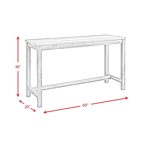 Bowery Hill Transitional Wood Brown Contemporary Multipurpose Bar Table Set