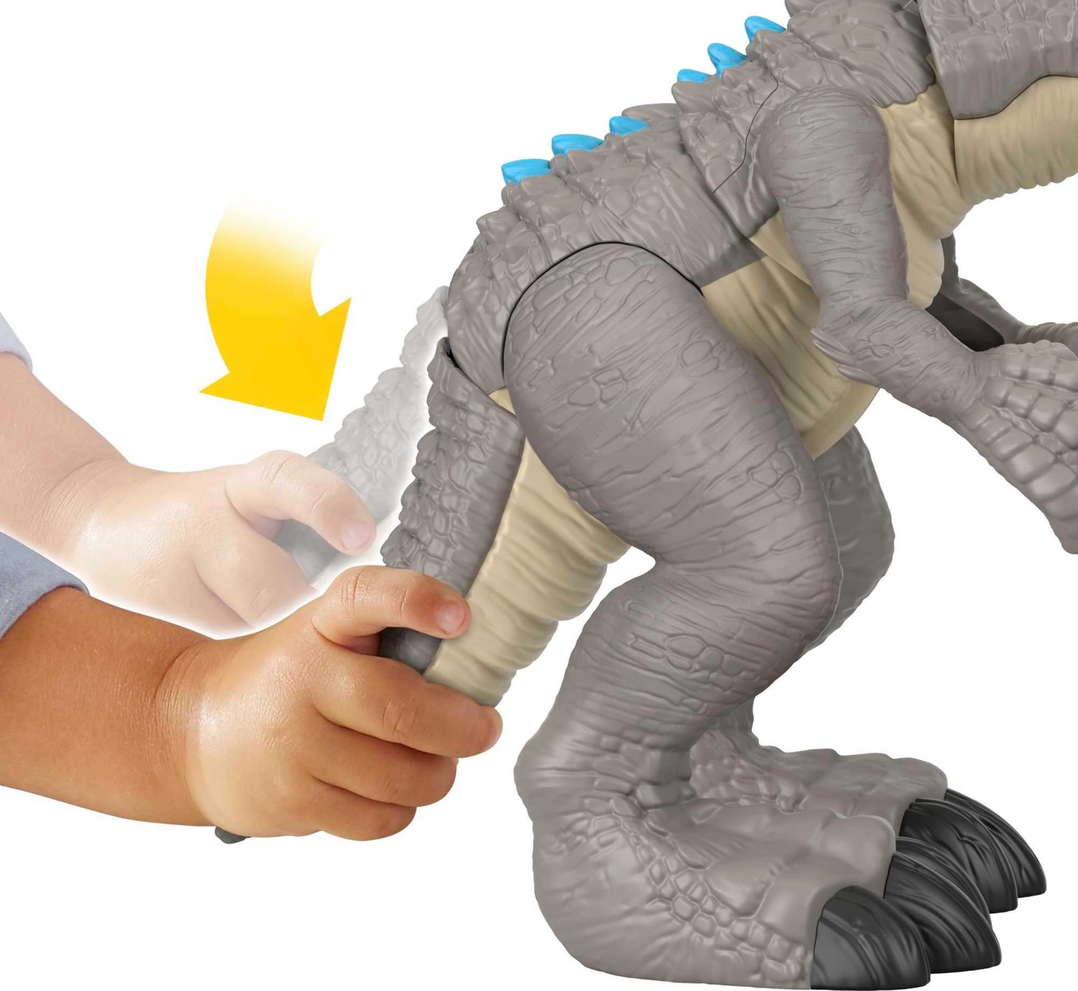 Fisher-Price Imaginext Jurassic World Dinosaur Toy Thrashing Indominus Rex Figure Set for Pretend Play Preschool Kids Ages 3+ Years