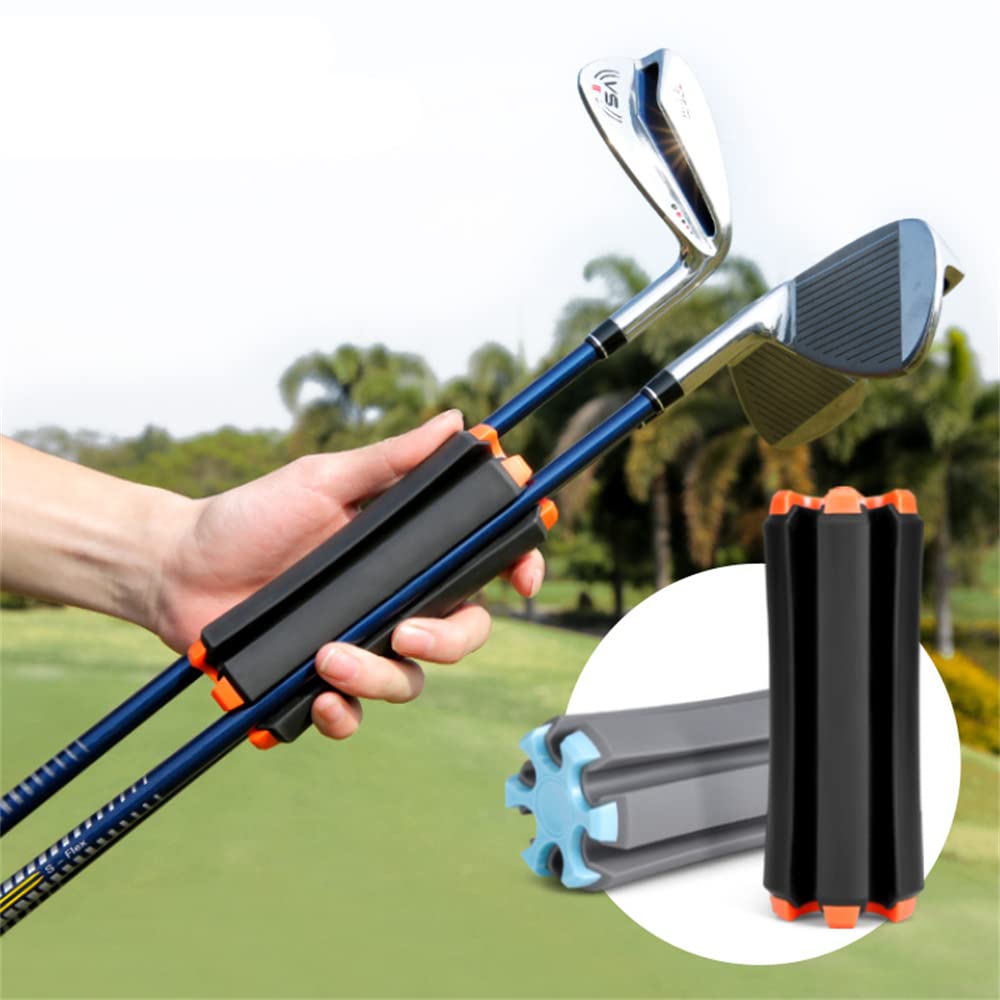 AGARES Golf Club Fixed Storage Device Portable Operation Simple Fixed Support Fixture (Black Orange)