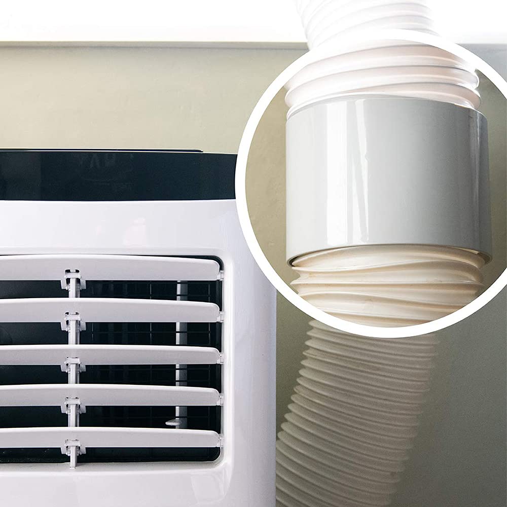 HOXHA Portable Air Conditioner Hose with Coupler 5.1 Inch Anti-Clockwise Thread AC Exhaust Vent Duct Hose Universal AC Tube Hose Kit Parts Accessories, 59" Length, Hose/Coupler