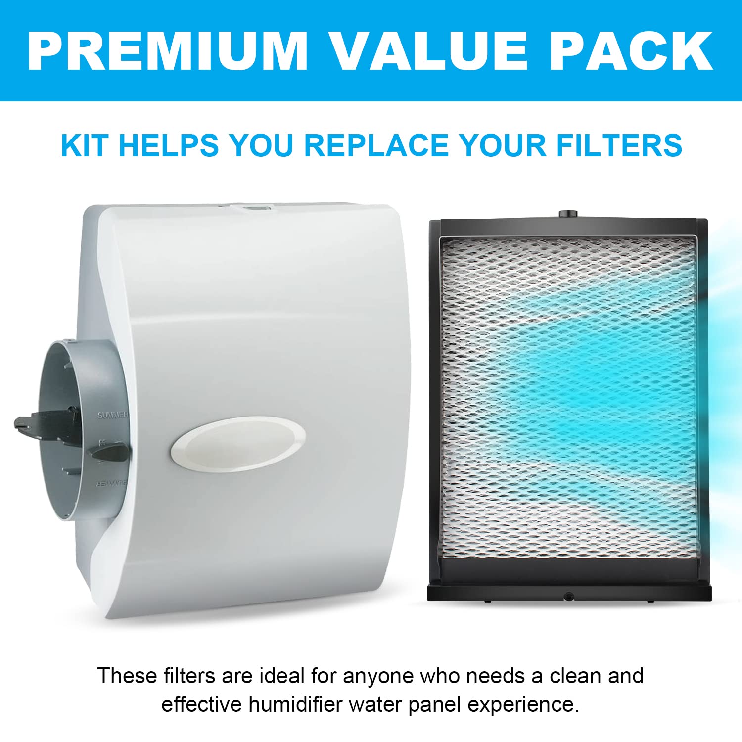Aulpq Humidifier Maintenance Kit 4839 Fits for Aprilaire No.35 Water Panel Humidifier Replacement Filter,Fits for Aprilaire Whole Home Humidifier Models: 600, 600A, 600M