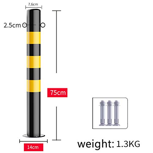 CAIMIAO Driveway Bollards,Bollard's Locking Arm Features Reflective Tape,Car Park Driveway Guard Saver,Easy Installation Private Car Parking Space Lock