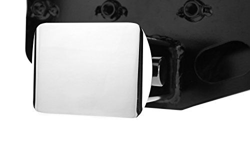LFPartS Polished Stainless Steel Blank Trailer Metal Hitch Tube Cover Fits 2" Receivers (Chrome)