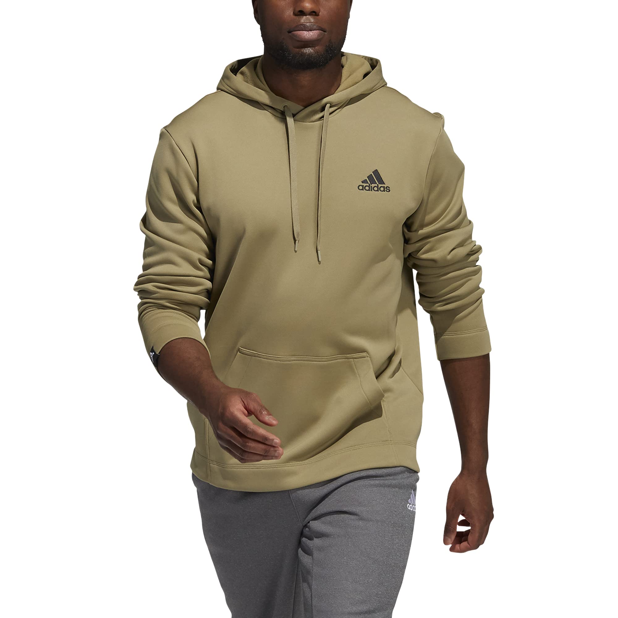 adidas Men's Game and Go Pullover Hoodie, Orbit Green/Orbit Green, Medium