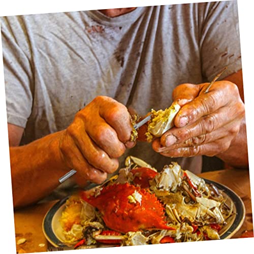 DOITOOL 1 Set Crab Claw Metal Forks Pliers Set Pliers Tool Crab Crackers Seafood Forks Picks Walnut Pecan Tool Seafood Accessory Compact Lobster Crackers Portable Crab Crackers Silver Crab
