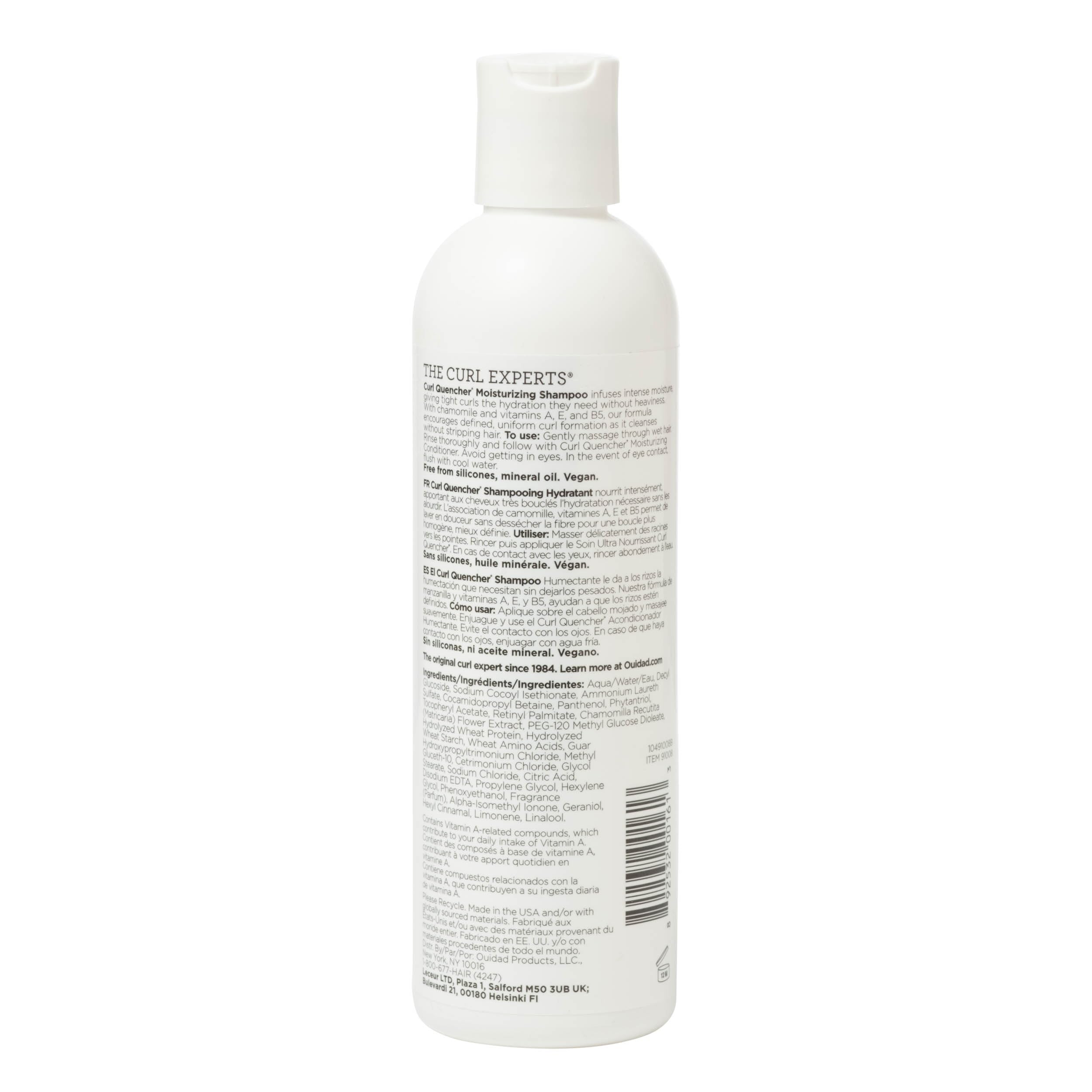 Ouidad Curl Quencher Moisturizing Shampoo - 8.5 fl oz, Curl Defining Hair Shampoo for Nourished & Hydrated Curls, Vegan, Color Safe Shampoo with Chamomile & Vitamin A & E, For Tight Curls