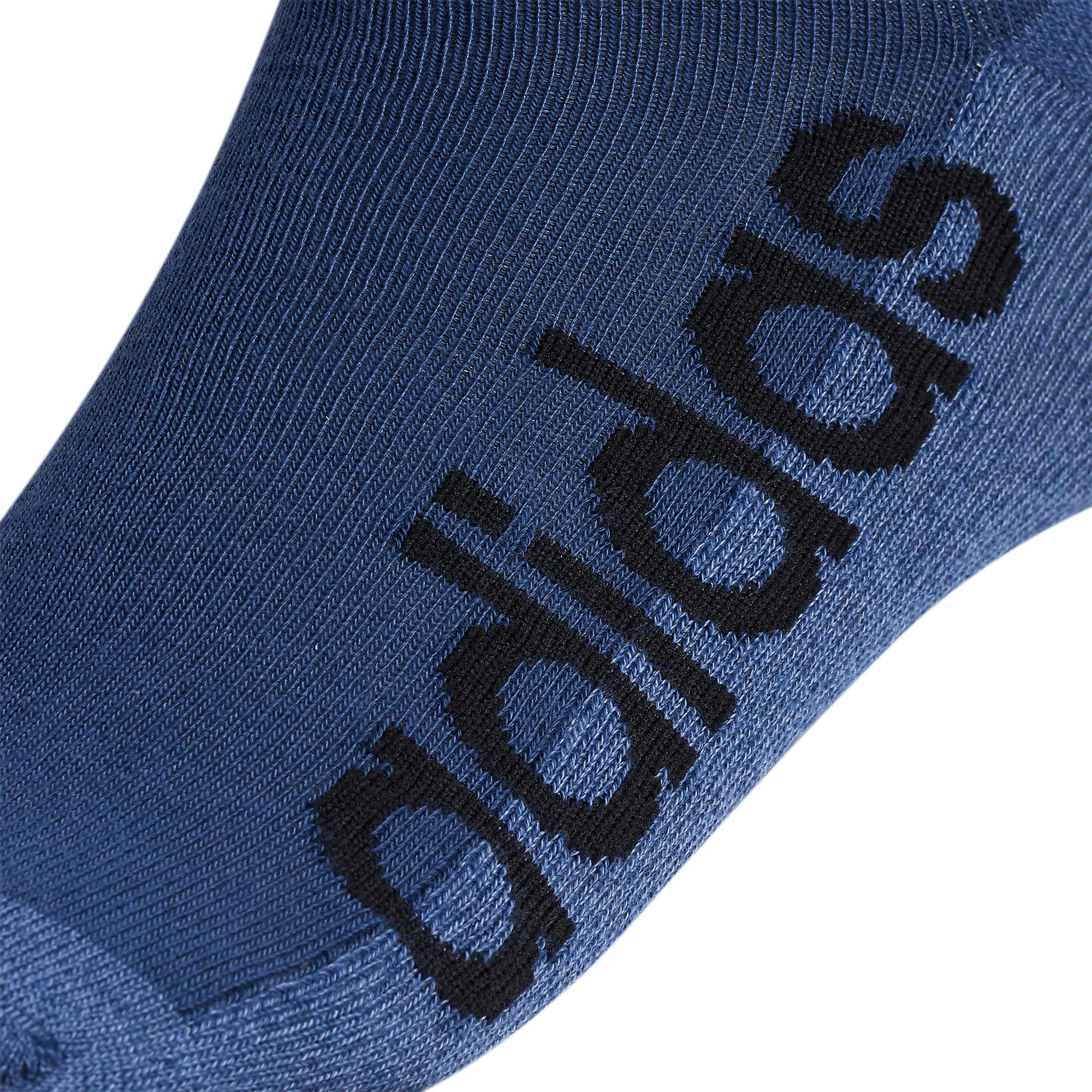 adidas Men's Linear Superlite II 6-Pack No Show, Night Marine Blue/Crew Blue/Legend Ink Blue, Large