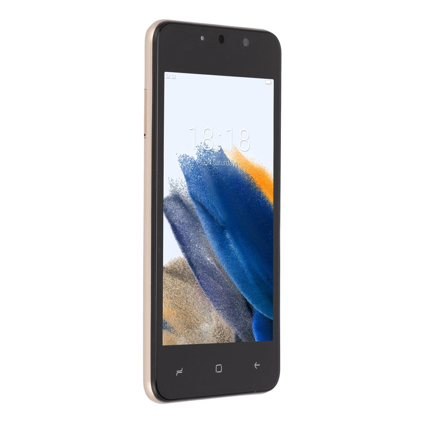 Airshi Unlocked Gold Electronic High Definition Mobile Phone 16GB ROM Face Recognition Dual Card Dual Standby Smart Phone for Home (US Plug)
