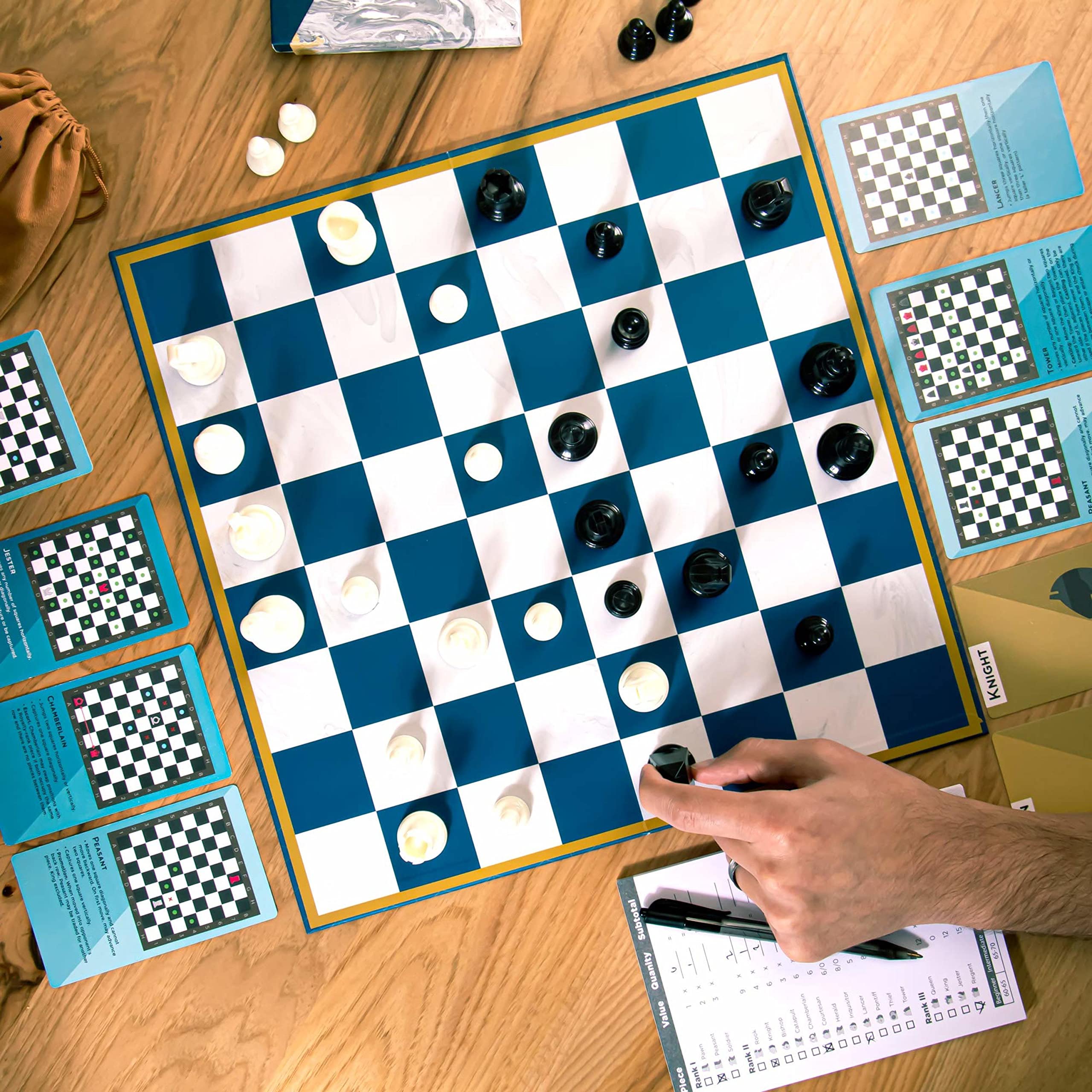 Faerie Chess - Play Classic Chess with New Pieces - Rediscover The Family Strategy Board Game - 32 Traditional Chess Pieces for Beginners, 28 Custom Pieces with New Rules for Advanced Play