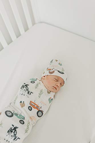 Large Premium Knit Baby Swaddle Receiving Blanket"Jo" by Copper Pearl
