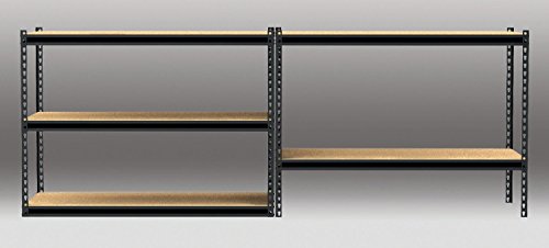 King’s Rack 5 Layer Black Steel Storage Rack Boltless Shelving Unit Tier Layer Height Adjustable Shelf Organizer 42" W x 16" D x 72" H
