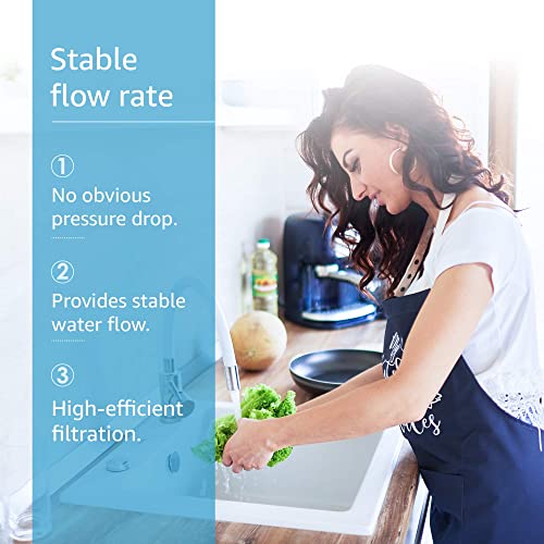AQUA CREST 3US-PF01 Under Sink Water Filter, NSF/ANSI 42 Certified Replacement for Advanced Filtrete 3US-PF01, 3US-MAX-F01H, Delta RP78702, Manitowoc K-00337, K-00338 Water Filter, 3 Pack, No.AQU-WF00