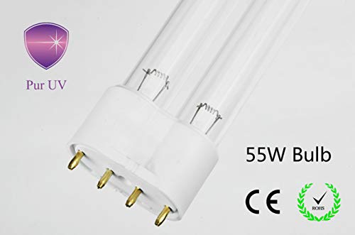 Pur UV 55W Light Bulb Replacement Sanitizer Air Purifier 4 Pins Base 2G11 Household Pet House Cleaning