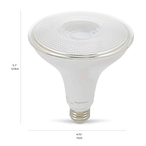 Amazon Basics PAR38 Dusk to Dawn Sensor LED Light Bulb, 120 Watt Equivalent, Energy Efficient 14W, E26 Standard Base, Daylight White 5000K, Non-Dimmable, 10,000 Hour Lifetime , 2-Pack