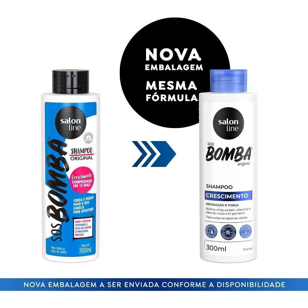 Salon Line - SOS Bomb (Original) Collection Shampoo - 300 Ml / 10.14 Fl Oz