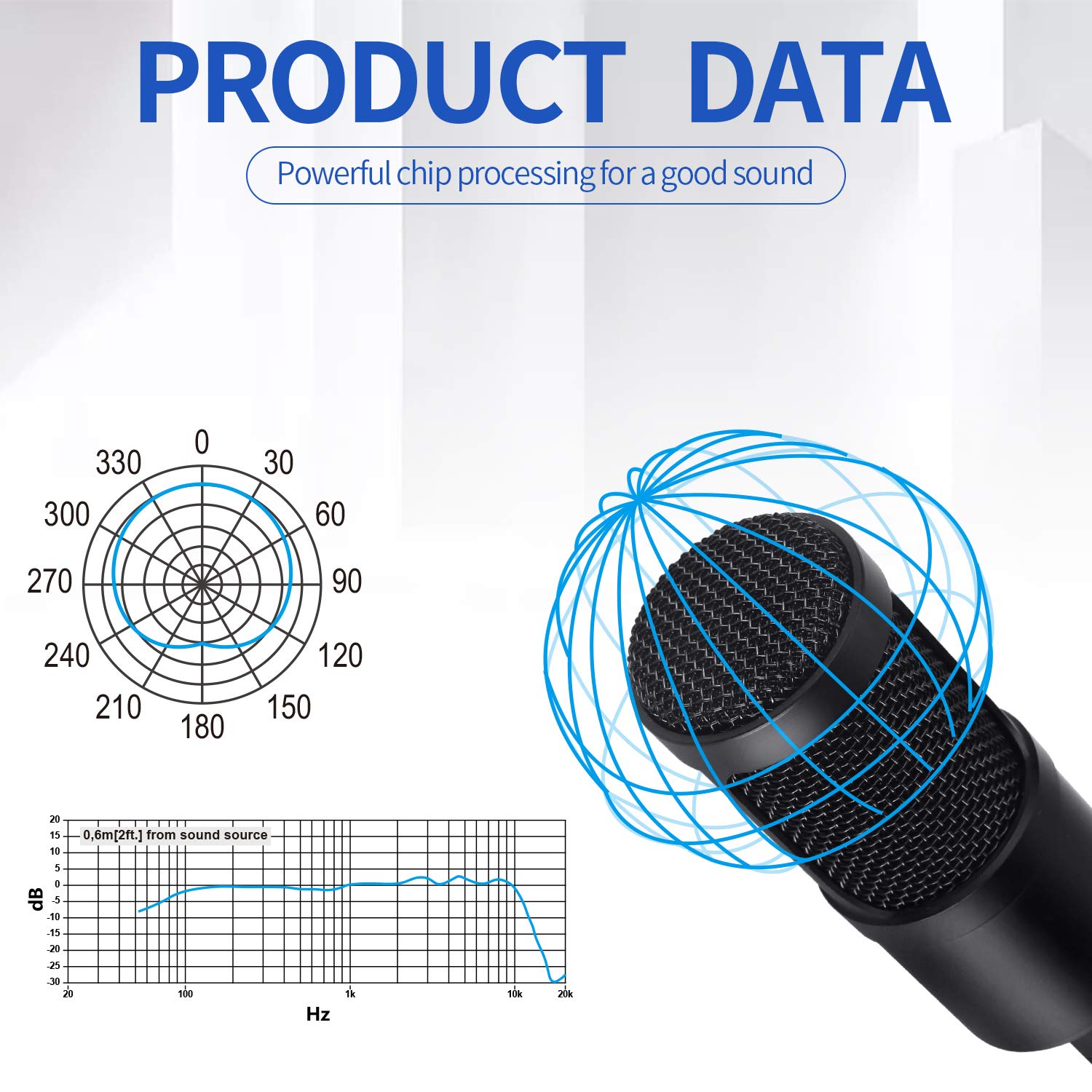 Aokeo AK-60 Professional Condenser Microphone, Music Studio MIC Podcast Recording Microphone Kit with Stand Shock Mount for PC Laptop Computer Broadcasting YouTube Vlogging Skype Chatting Gaming