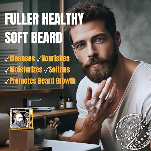 Professor Fuzzworthy's Beard Shampoo Bar - Tasmanian ACV - All Natural Ingredients - Tasmania Australia, 4.2 oz