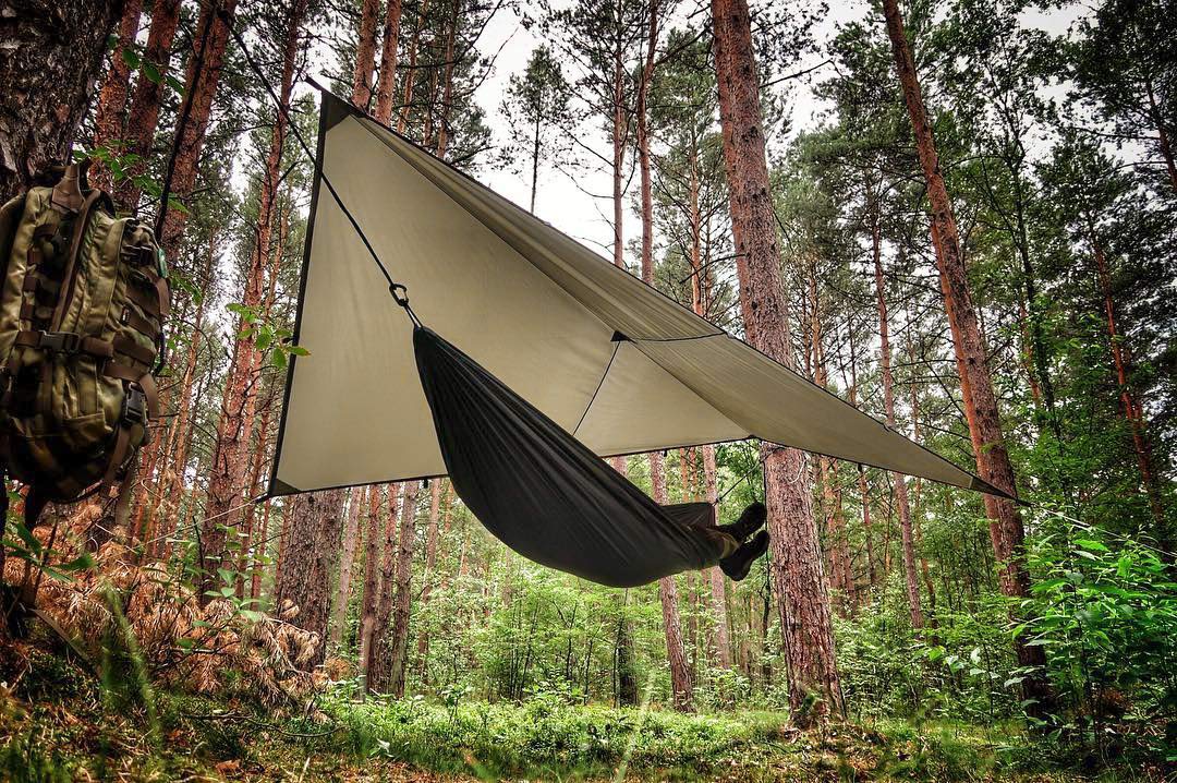 AquaQuest Guide Camping Tarp - Ultralight Tent Cover or Rain Fly - Waterproof Camping Gear Must Haves for Hiking, Hammock, Bivy & Survival, 10 x 10 ft, Olive Drab