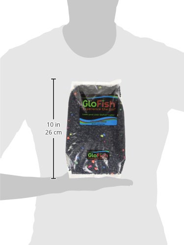 GloFish Aquarium Gravel, Fish Tank Gravel, Black With Fluorescent Accents, Compliments GloFish Tanks, 5 lb Bag