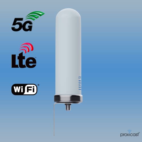 Proxicast High Gain 10 dBi Universal Wide-Band 4G / LTE, 5G & WiFi Omni-Directional Outdoor Pole/Wall Mount Antenna for Verizon, AT&T, T-Mobile (ANT-126-002)