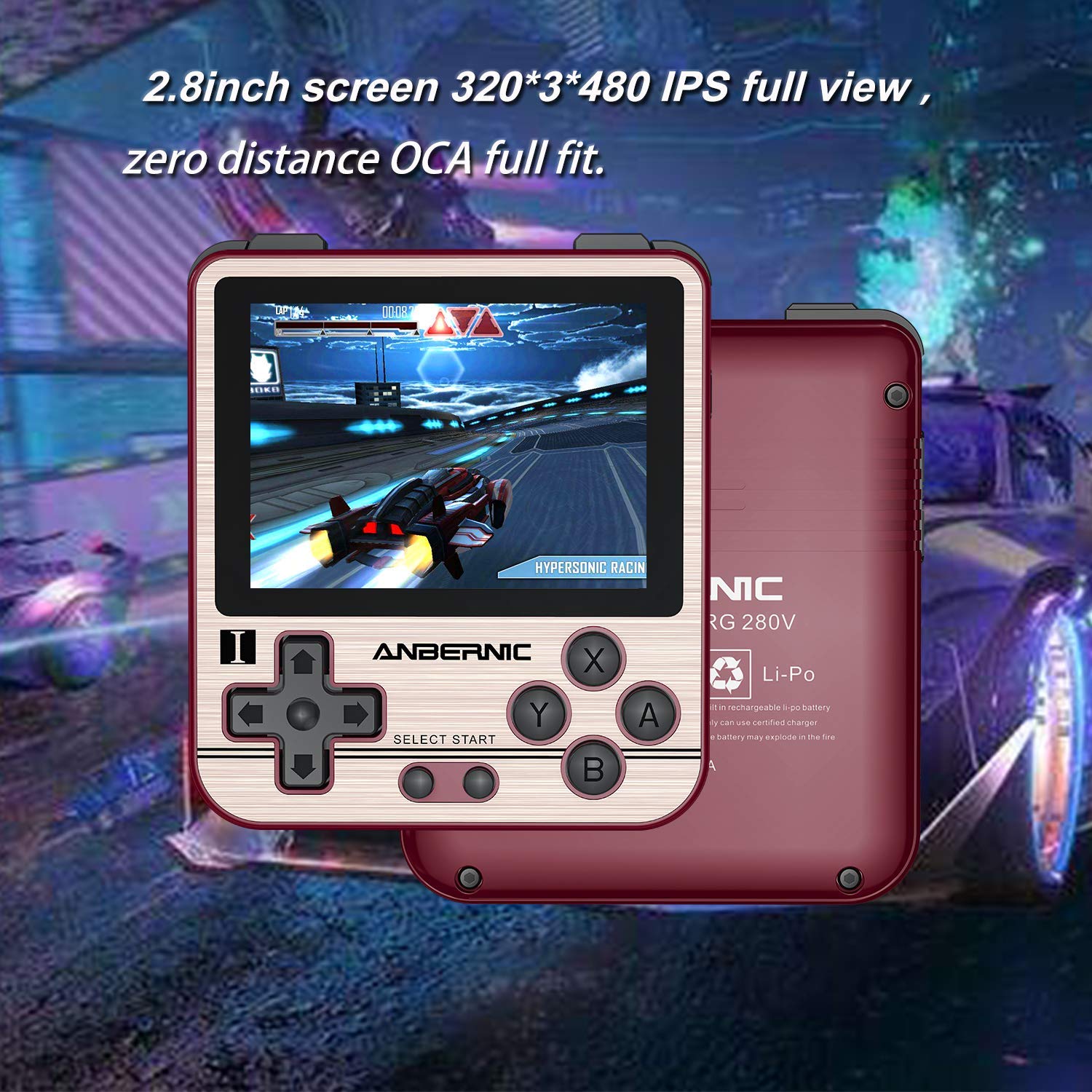 Haihuang RG280V Handheld Video Game with 64G TF Pre-Installed 5000 Classic Games Handheld Game Console 7 Hours Duration