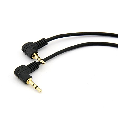 Inovat 2pcs Headphone Converter Adapter Gold Plated 2.5mm Male Right Angle to 3.5mm Female Socket Jack Stereo Audio Cable Black