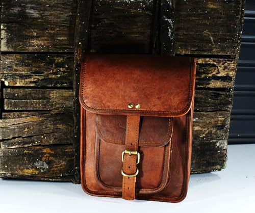 Satchel And Fable Leather I Pad Messenger Tablet Cross Body Shoulder Bag 11 Inch