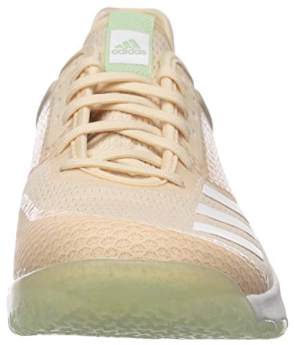 adidas Women's Crazyflight X 3 Volleyball Shoe, Linen/White/Glow Green, 9.5 M US