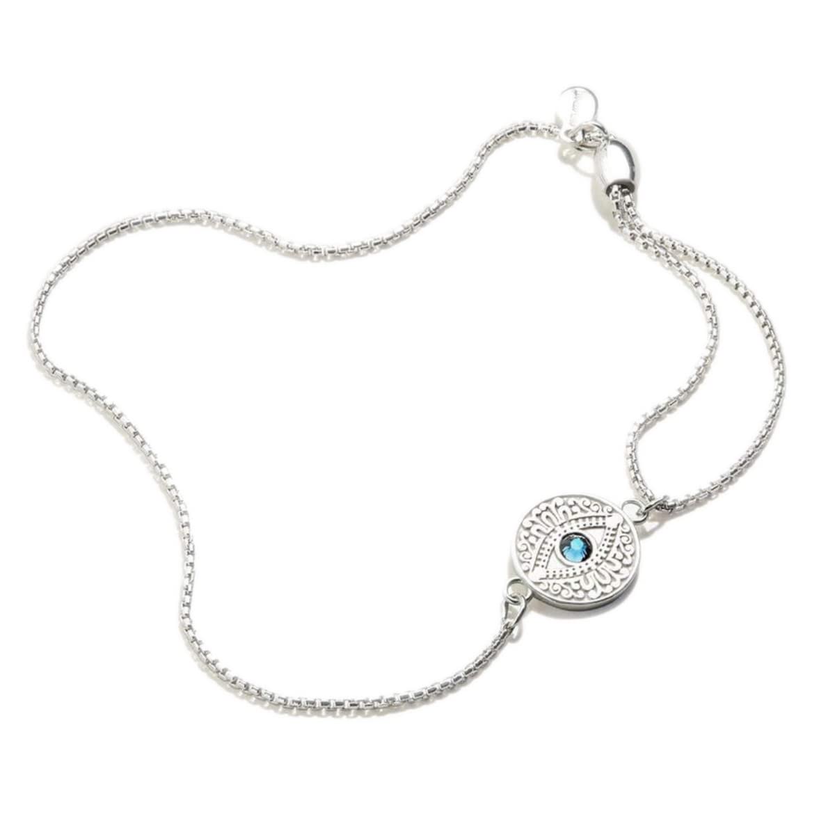 Alex and Ani Women's Evil Eye Charm Sterling Silver, Expandable
