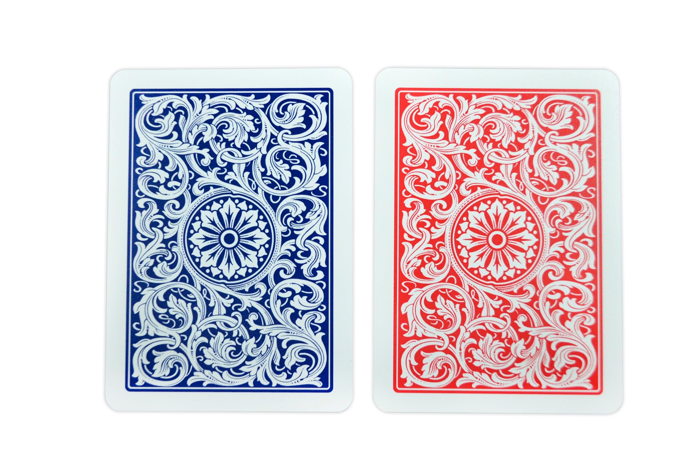 Copag 1546 Design 100% Plastic Playing Cards, Poker Size (Standard) Red/Blue (Jumbo Index, 1 Set)