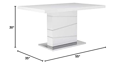 New Spec Glossy Dining Table with perdestal Legs