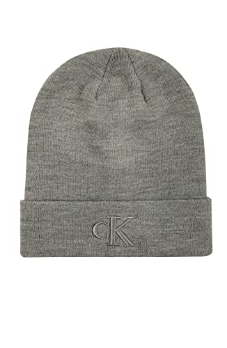 Calvin Klein Men's Cuff Hat, Medium Grey Heather, One Size