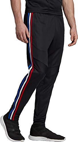 adidas Men's Tiro 19 Pants, Black/Power Red/White, Medium