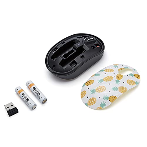 Amazon Basics 5-Button 2.4GHz Wireless Mouse - Pineapple Pattern