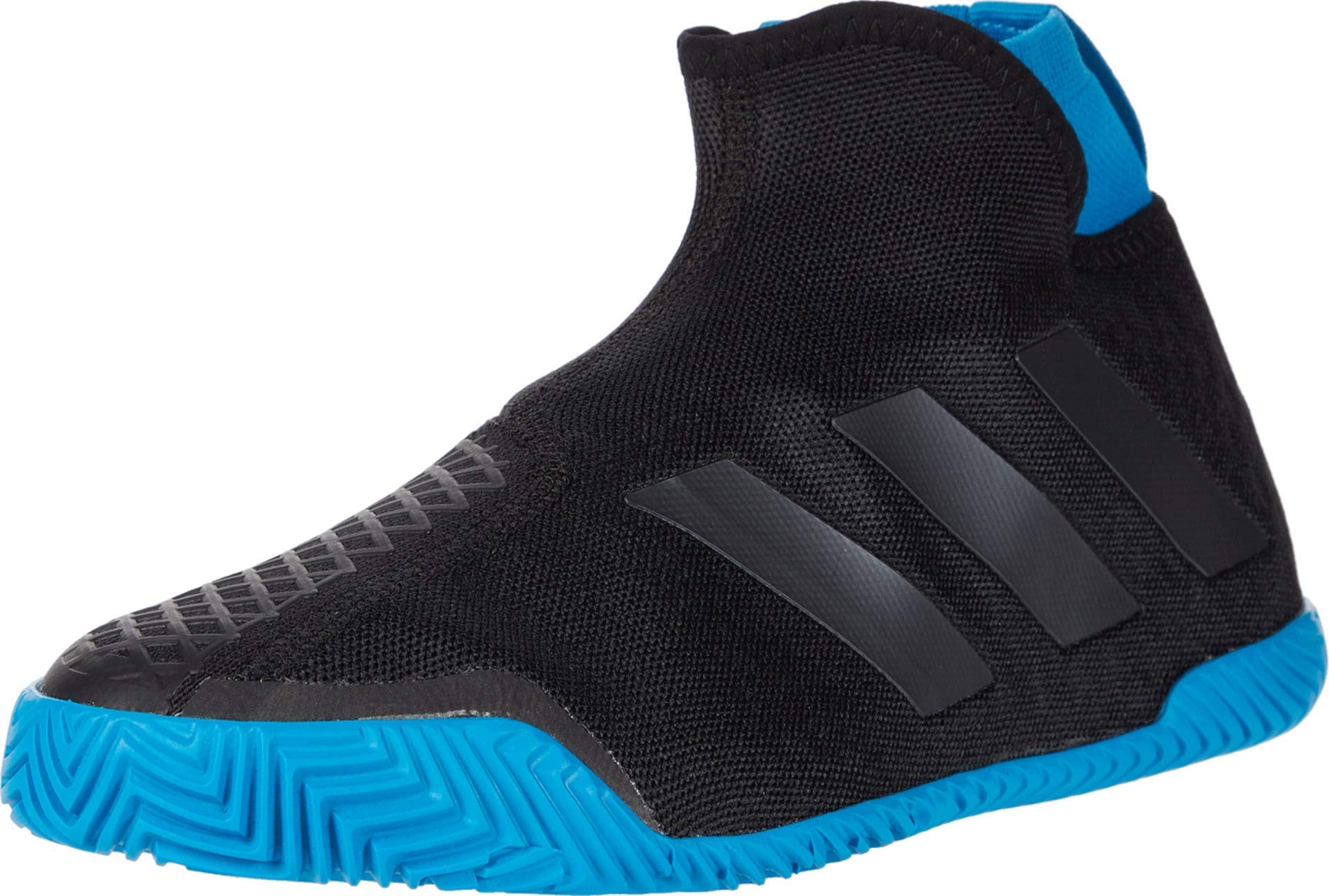 adidas Women's Stycon Tennis Shoe, Core Black/Night Metallic/Sharp Blue, 8 M US