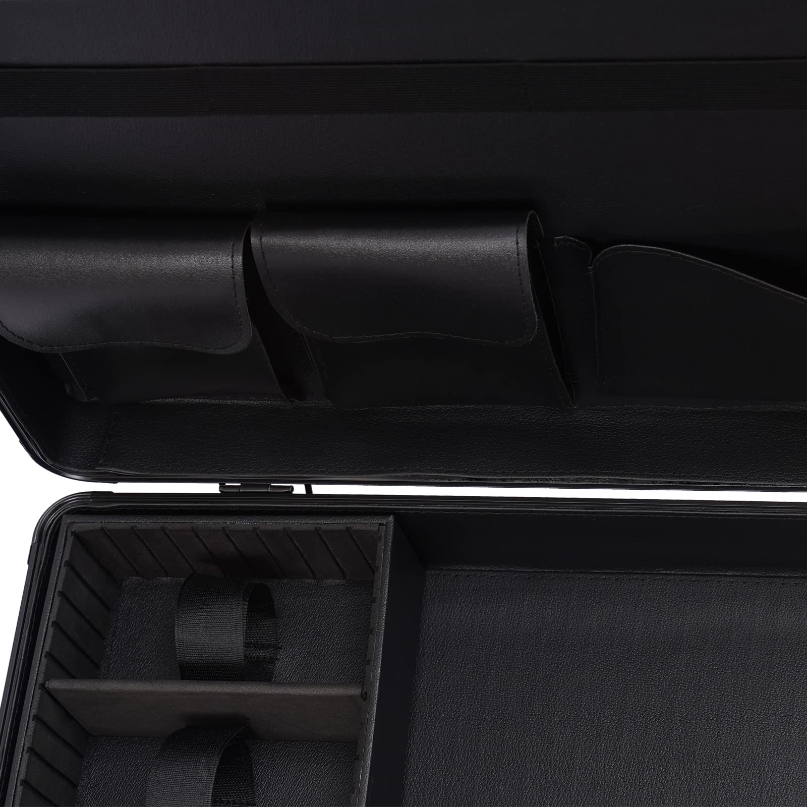 Barber Carrying Case,Professional Stylist Tool Carry Case,Salon Hair Cutting Grooming Kit Storage Organizer with Handle and Secure Numlock for Clippers, Scissors, Barber Supplies