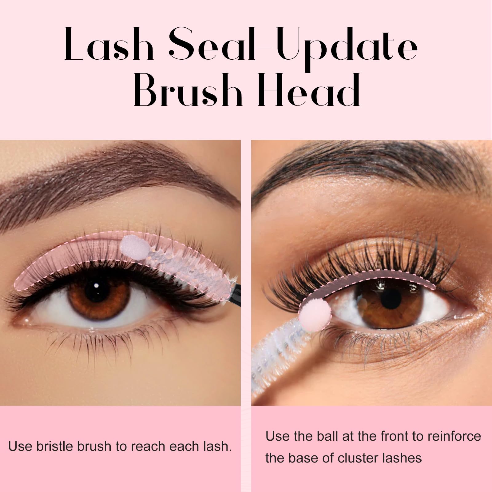 ALLOVE Lash Bond and Seal for Eyelash Extensions Cluster Lash Glue and Sealant for DIY Lash Extensions Strong Hold for 48-72 Hours Waterproof Lash Adhesive for Individual Lashes
