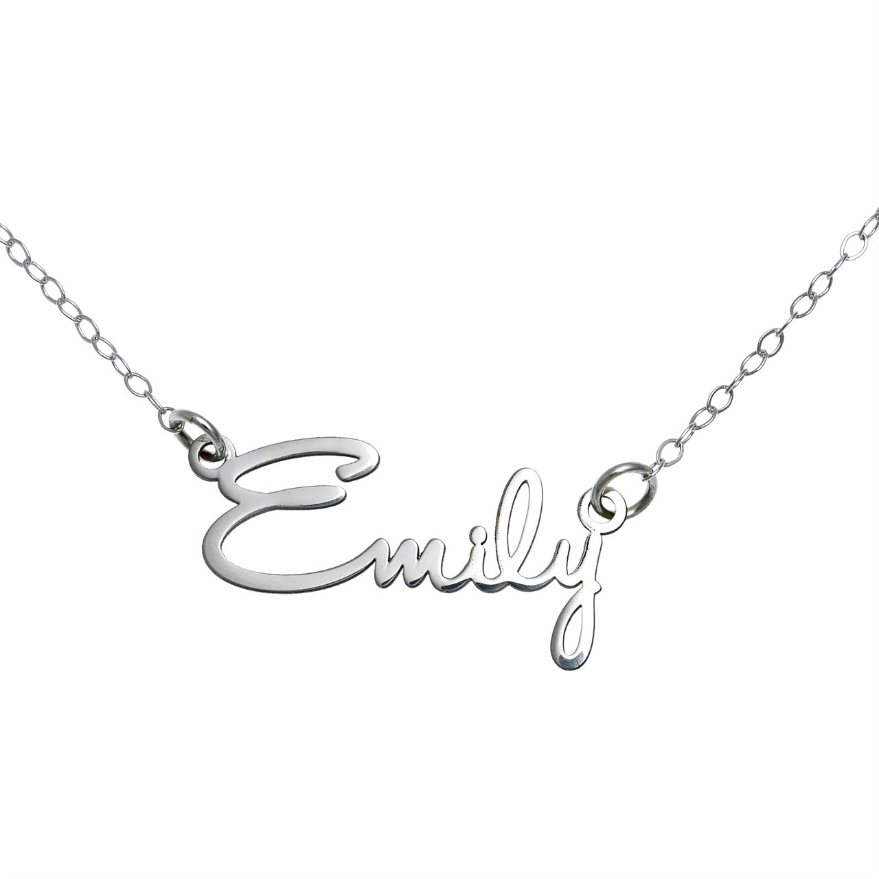 AJ's Collection Name Necklace Personalized Sterling Silver Custom Name Necklace