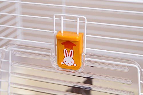 IRIS USA Small Wire Animal House with Top Access, Easy to Clean Cage with Wide Access Drop Down Door for Small-Sized Pets Animals Rabbits Guinea Pigs Rats, Ivory