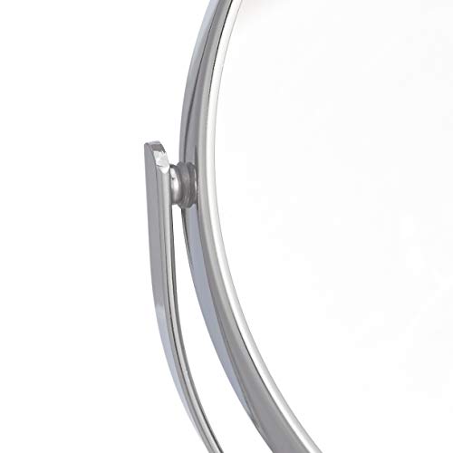 Amazon Basics Vanity Mirror with Dual Trays - 1X/5X Magnification, Chrome