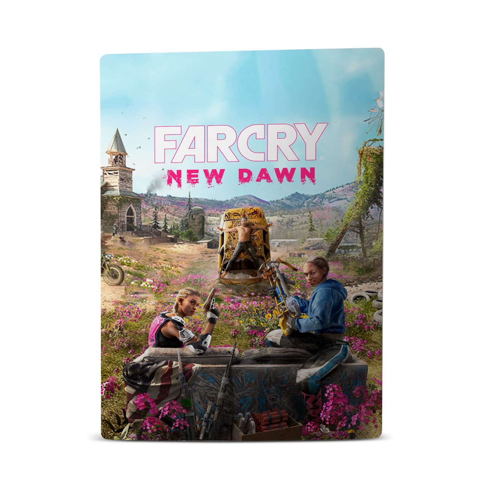 Head Case Designs Officially Licensed Far Cry Twins Couch New Dawn Key Art Vinyl Faceplate Sticker Gaming Skin Decal Compatible With Sony PlayStation 5 PS5 Disc Edition Console & DualSense Controller