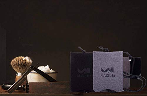 MARKHA Pocket Mirror for Men Women Unbreakable Stainless Steel Portable Mirror (Purse Mirror-(Black))