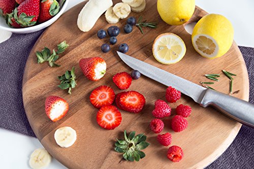Ironwood Gourmet - 28198 Ironwood Gourmet Round Everyday Cutting Board, 14 x 14 x 0.75 inches
