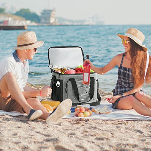 Realcool Soft Cooler Bag 35/45 Can, Collapsible Cooler Insulated Leak Proof, Large Lunch Box for Men Women, Soft-Sided Cooler for Picnic, Grocery, Beach, Camping, Travel