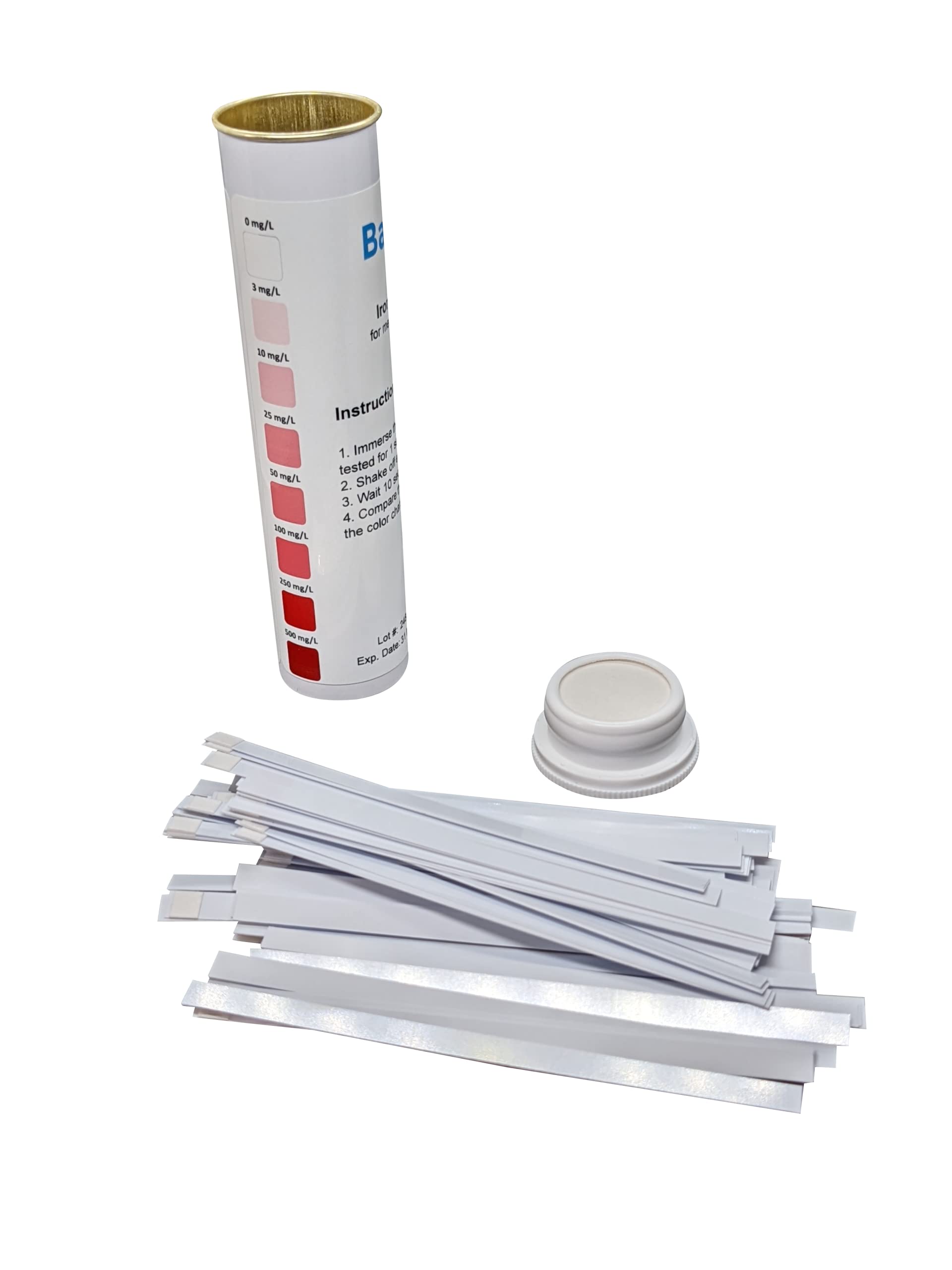 Iron Test Strip 0-500 PPM aqueous Fe2+ (Ferrous) Iron [50 Strips]