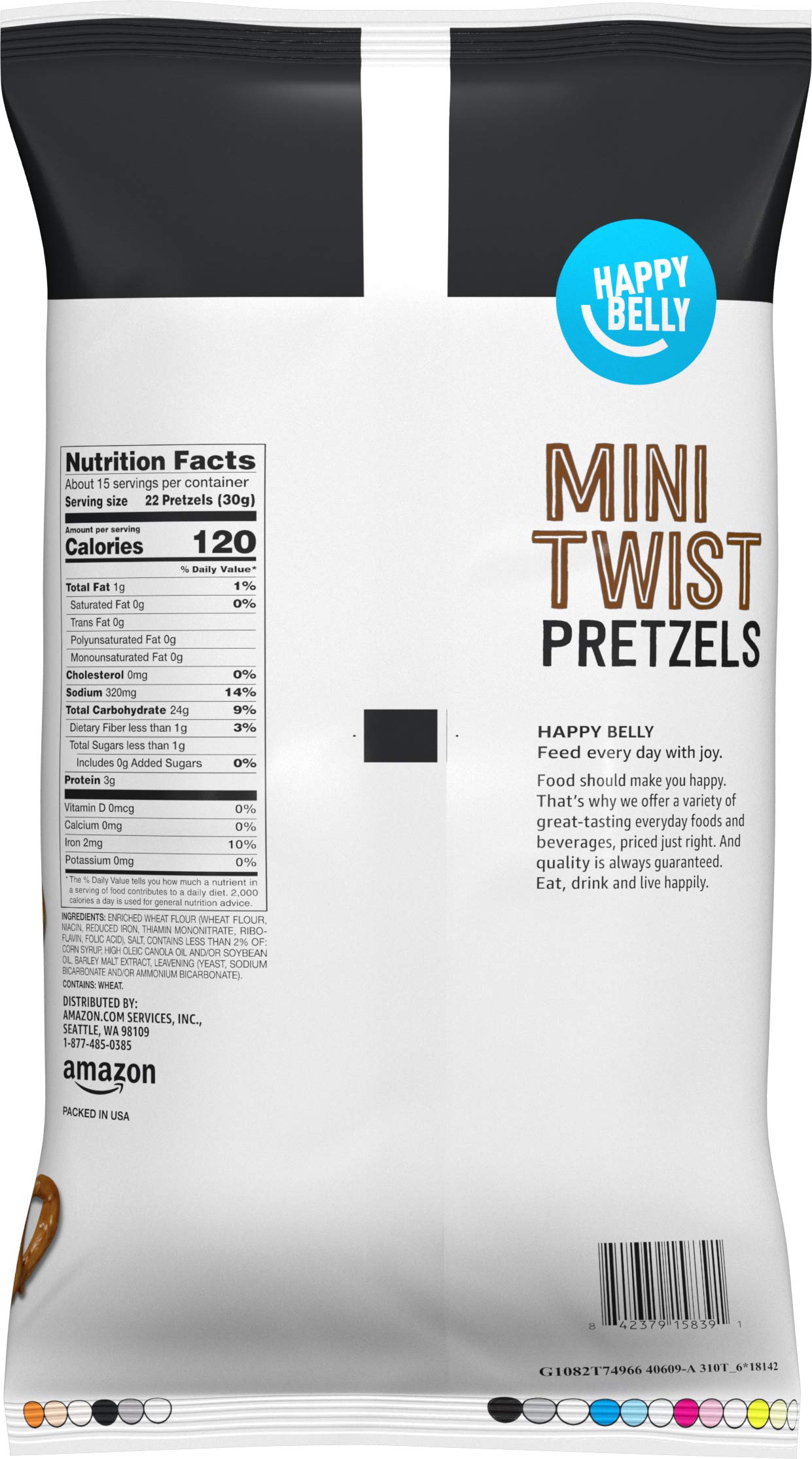Amazon Brand - Happy Belly Mini Twist Pretzels, 1 pound (Pack of 1)
