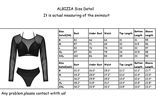ALBIZIA Women's Sexy Brazilian Triangle Swimsuit 3 Piece Bathing Suit XL Army Green